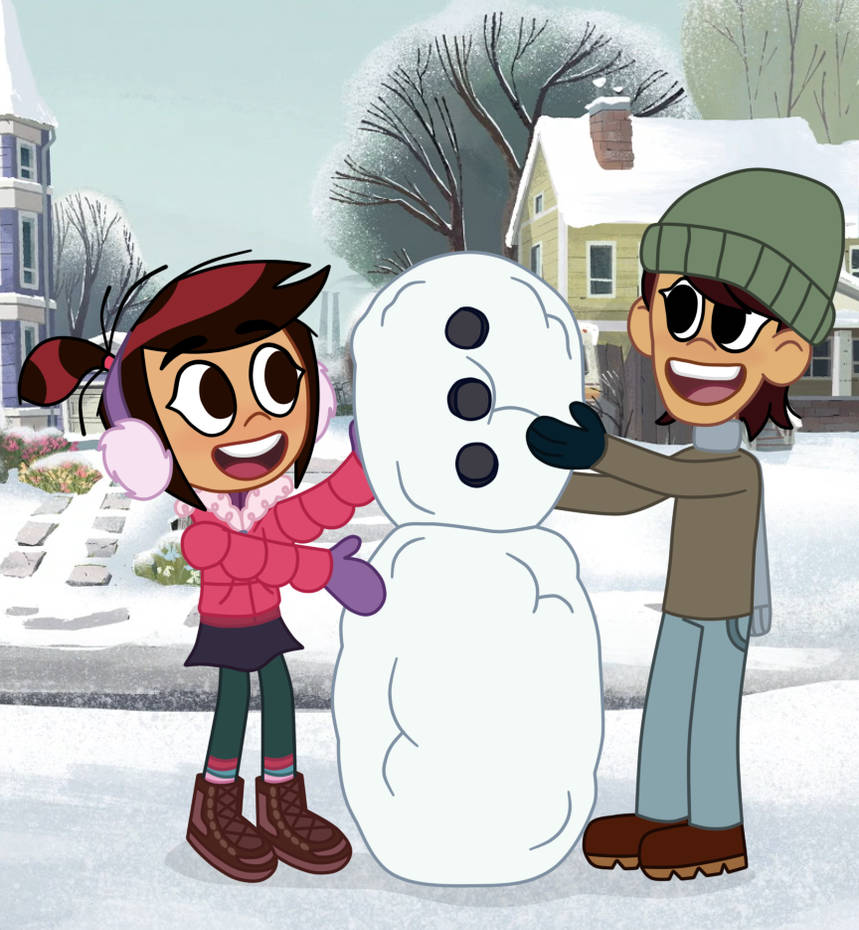 Molly And Ollie Building A Snowman Together By Deaf Machbot On Deviantart
