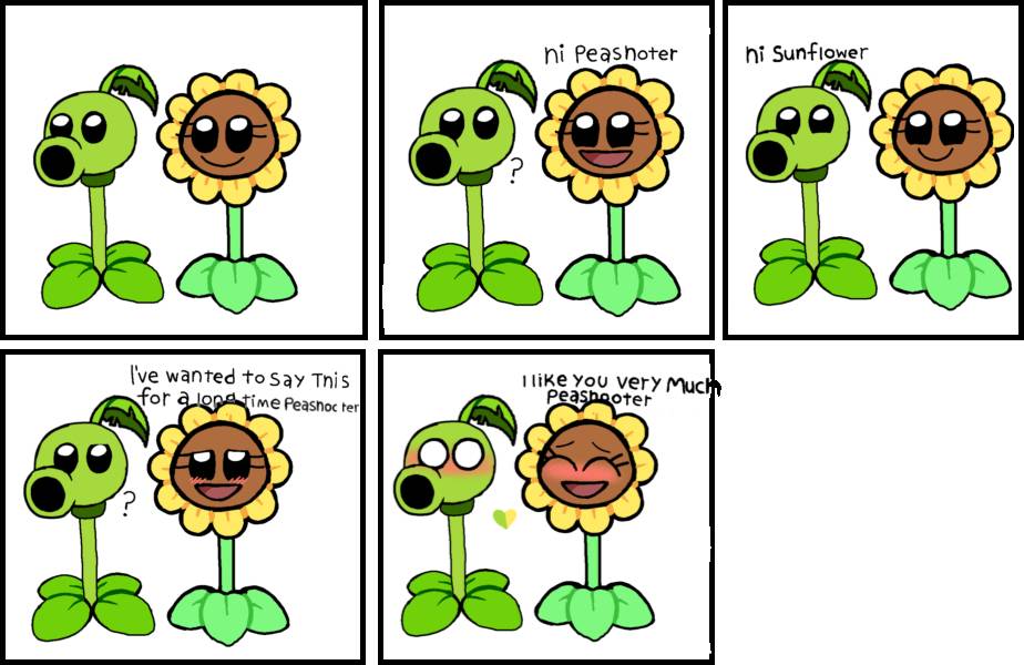 Peashooter X Sunflower 7w7 By Nancycat2007 On Deviantart