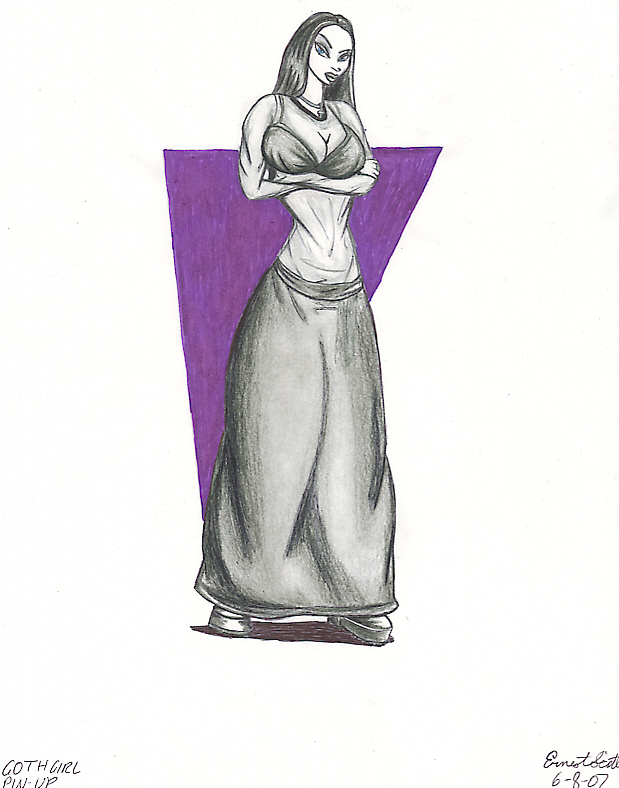 Goth Girl Pin Up By Imfamouse On Deviantart