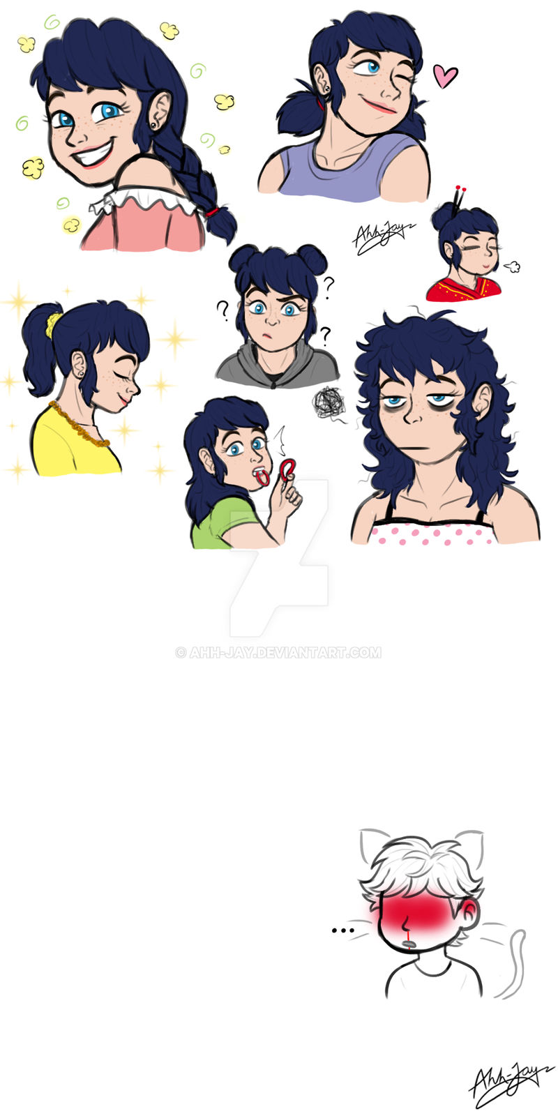Marinettes Hairstyles By Ahh Jay On Deviantart