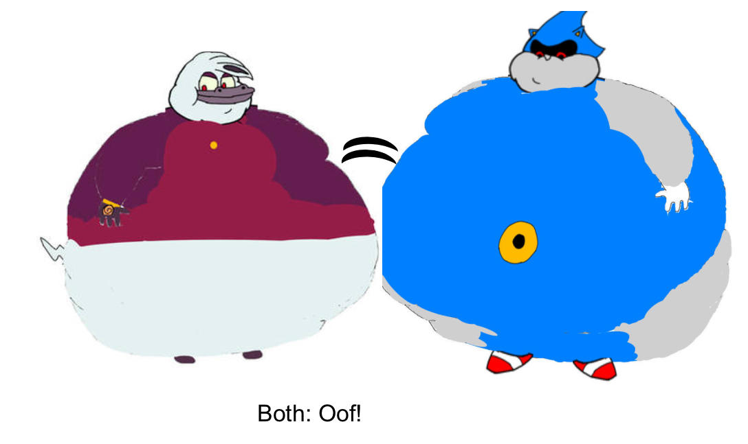 Fat Starline And Fat Metal Sonic Belly Bump By Inflationrules On Deviantart