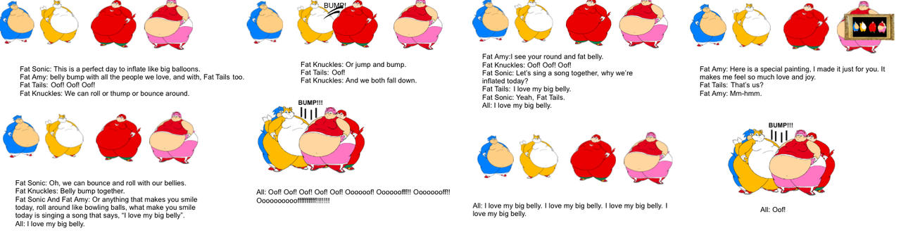 Fat Sonic And Friends I Love My Big Belly By Inflationrules On Deviantart