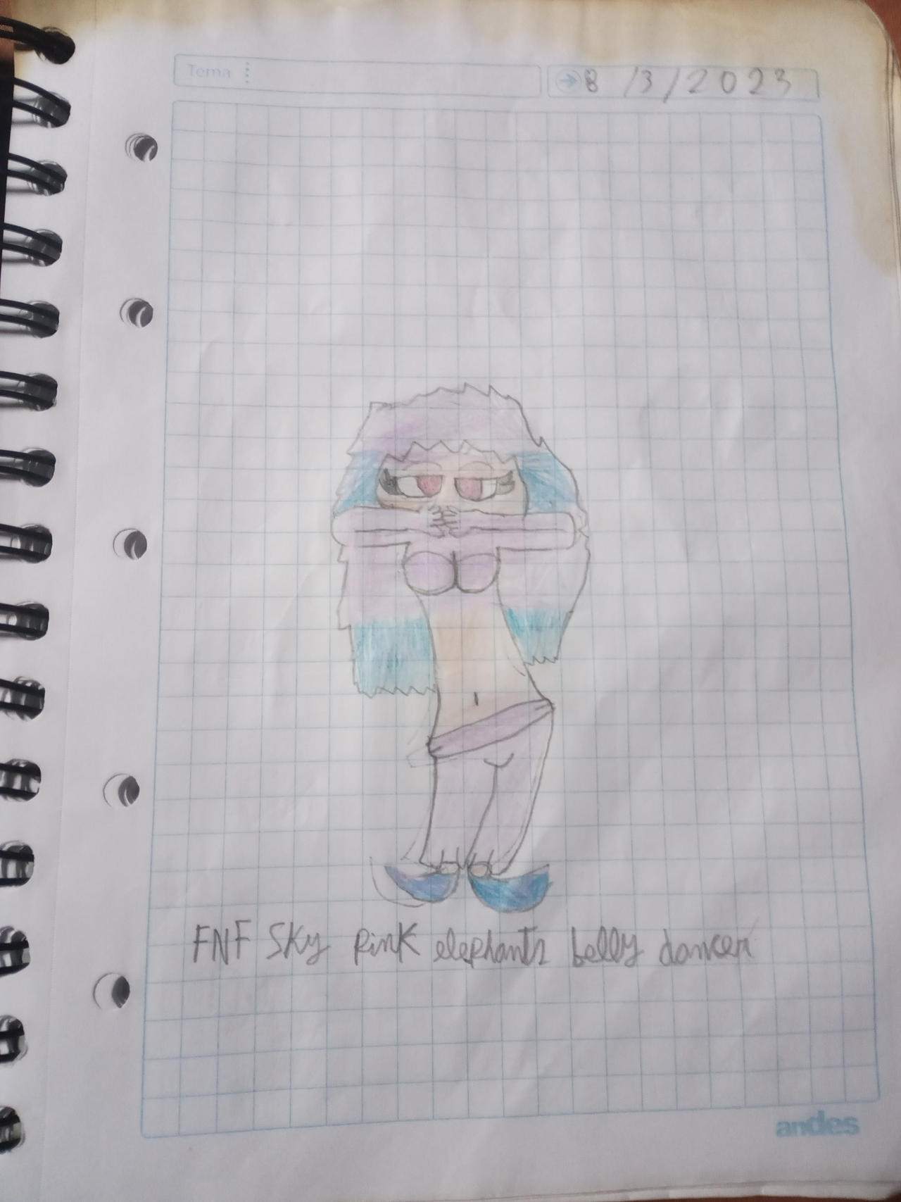 Fnf Sky Pink Elephants Bellydancer By Nicolasito3 On Deviantart