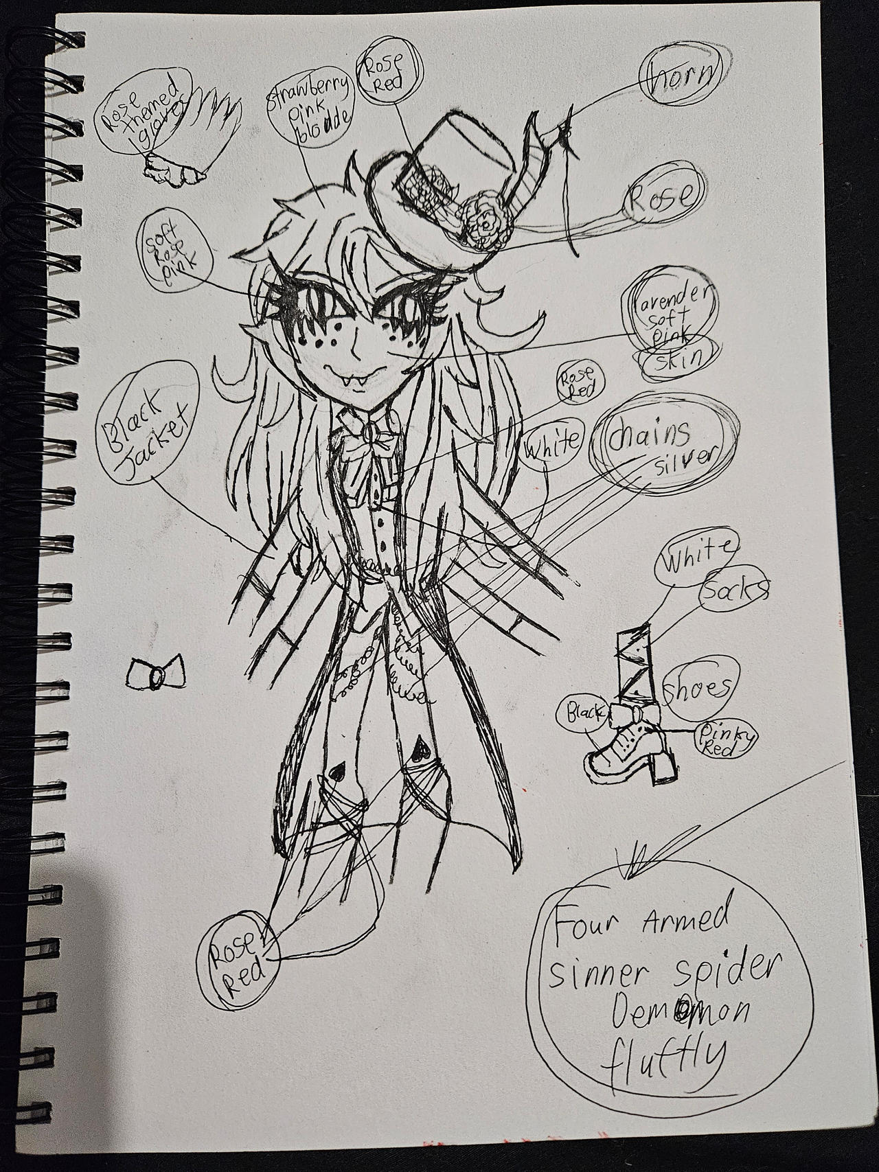 Hazbin Hotel Spider Demon Oc Concept Art Sketch By Destorious On Deviantart