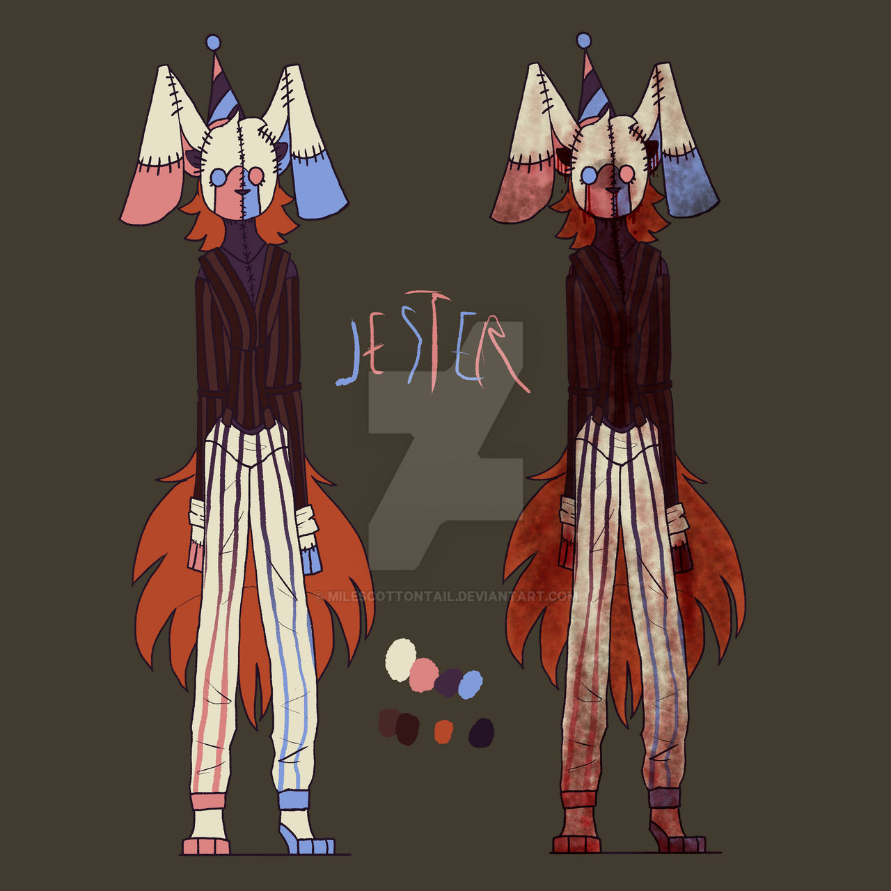 Fnaf Oc Jester Reference By Milescottontail On Deviantart