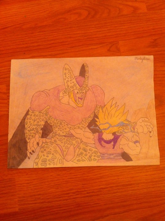 Ss2 Gohan Punching Cell By Dbzfangirlforever On Deviantart