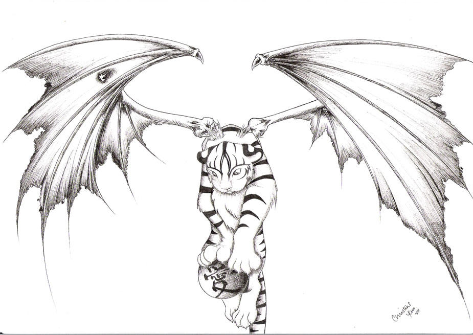 winged tiger tattoo by LilDevilMomoko on DeviantArt
