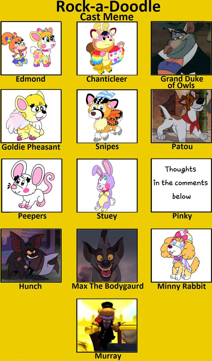 Rock A Doodle Recast Meme By Raralabelle1art On Deviantart
