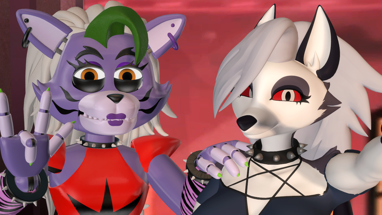 Sfmfnaf Loona And Roxanne Wolf By Ghostfoxy1955 On Deviantart