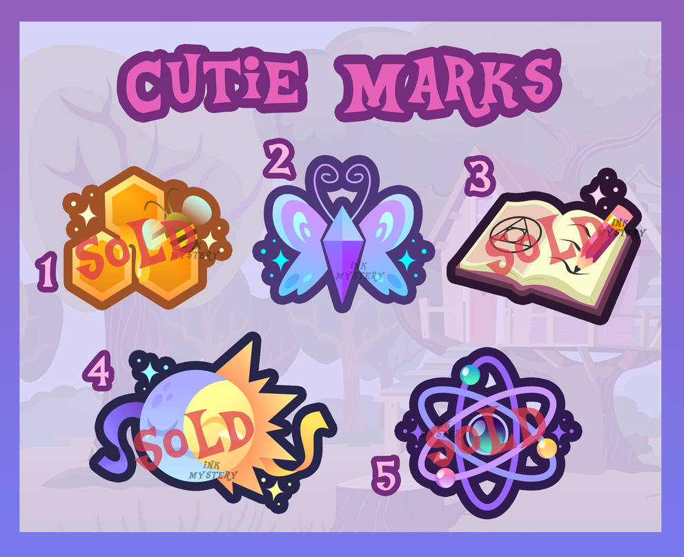 Adoptables Cutie Marks Open 48 By Inkandmystery On Deviantart