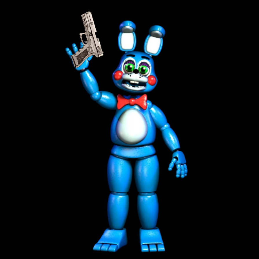 Toy Bonnie With A Gun By Zombieloke On Deviantart