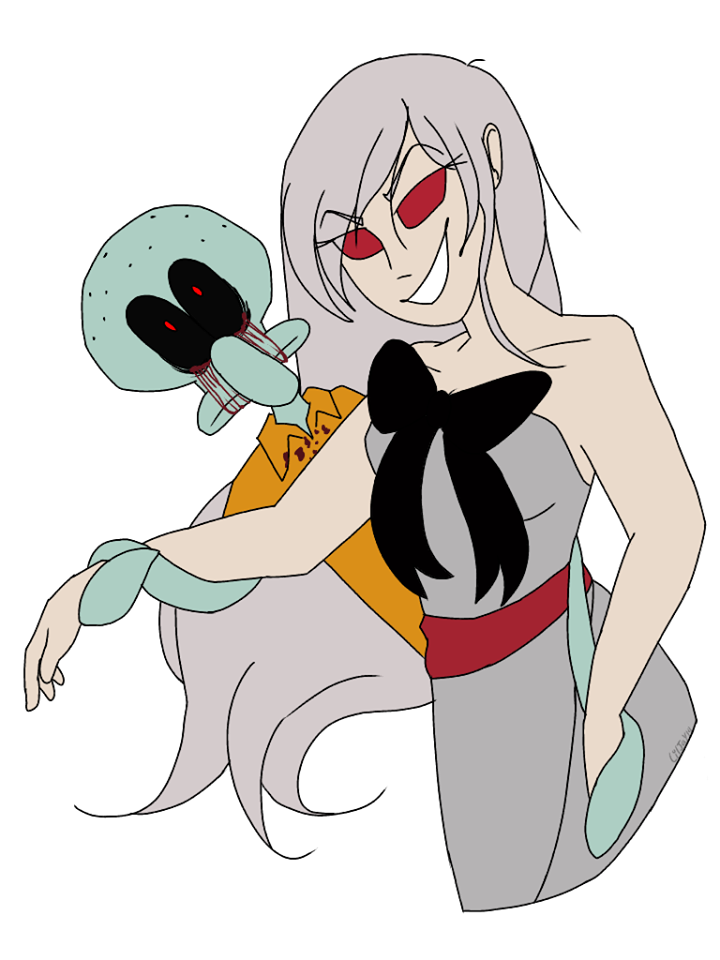 Commission Red Eyes And Squidward By Liljay14 On Deviantart
