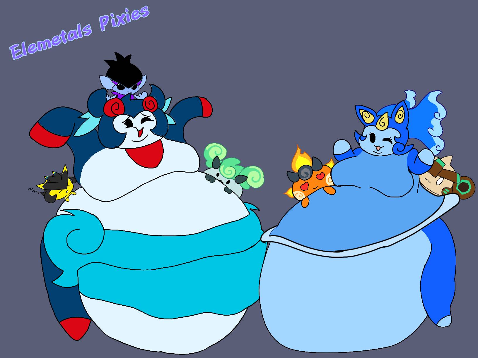 Bliza Mizli Fat And Pixies The Battle Cats By Blizaowo On Deviantart