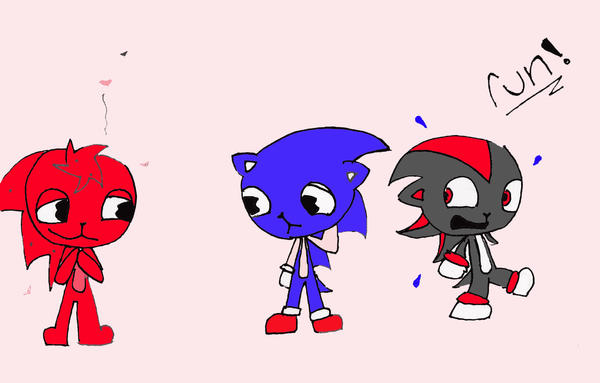 Shadow And Sonic Meet Flaky By Snailswithlonglegs On Deviantart