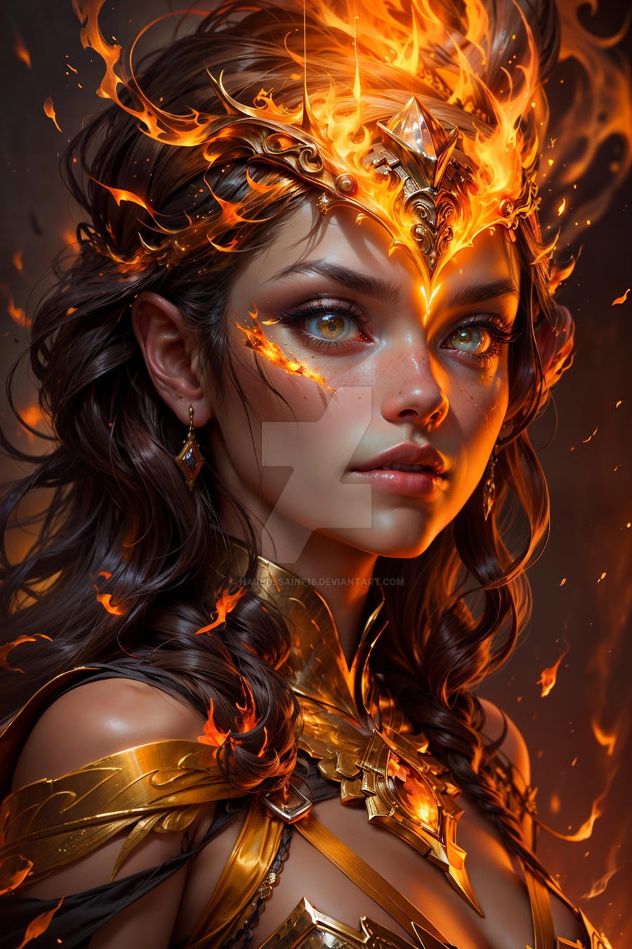 Fire Girl By Hajhussainf16 On Deviantart
