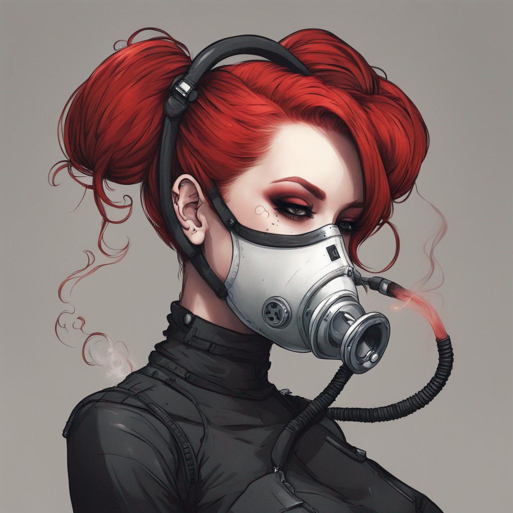 Huge Breasted Goth Girl Bun Hair Red Hair Weari By Asphyxmeplease On Deviantart