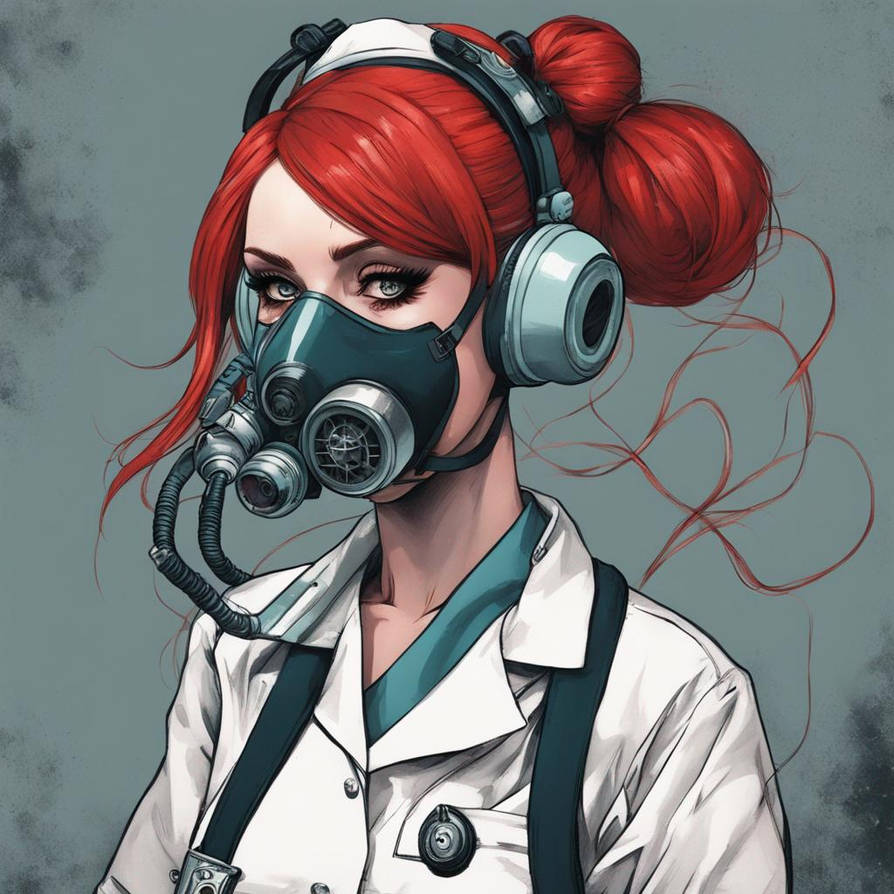 Huge Breasted Goth Nurse Bun Hair Red Hair Wear By Asphyxmeplease On Deviantart