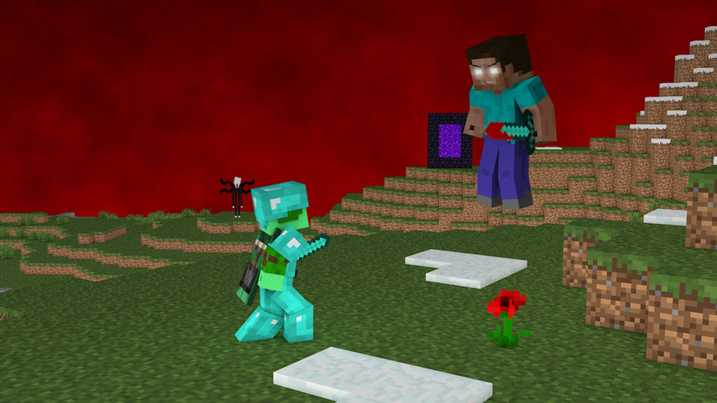 Herobrine Fight Minecraft By Some Dude2 On Deviantart