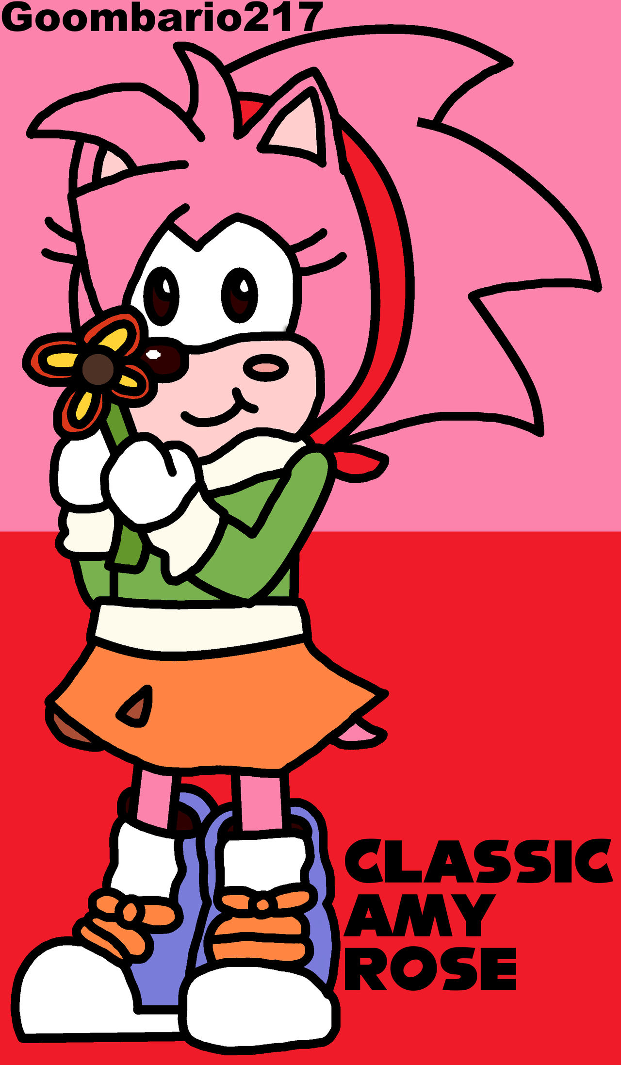 Classic Amy Rose By Goombario217 On Deviantart