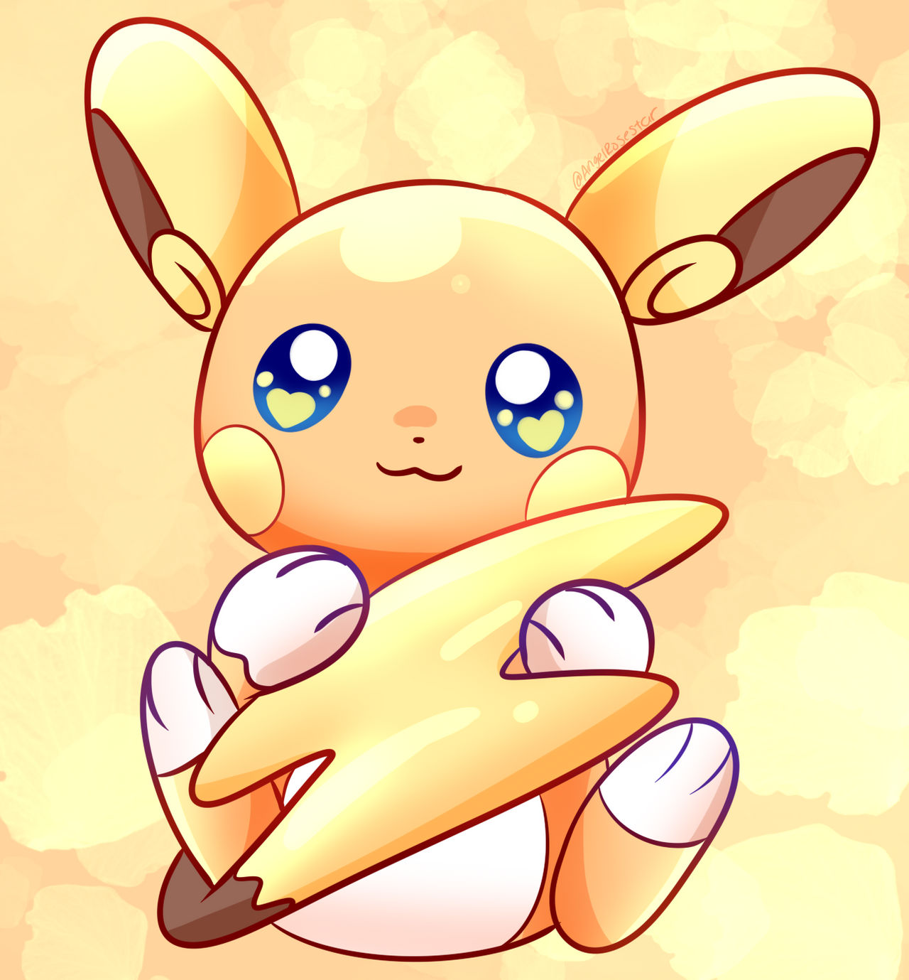 Alolan Raichu Sitting With Tail By AngelRoseStar On DeviantArt alolan-raichu-sitting-with-tail-by-angelrosestar-on-deviantart