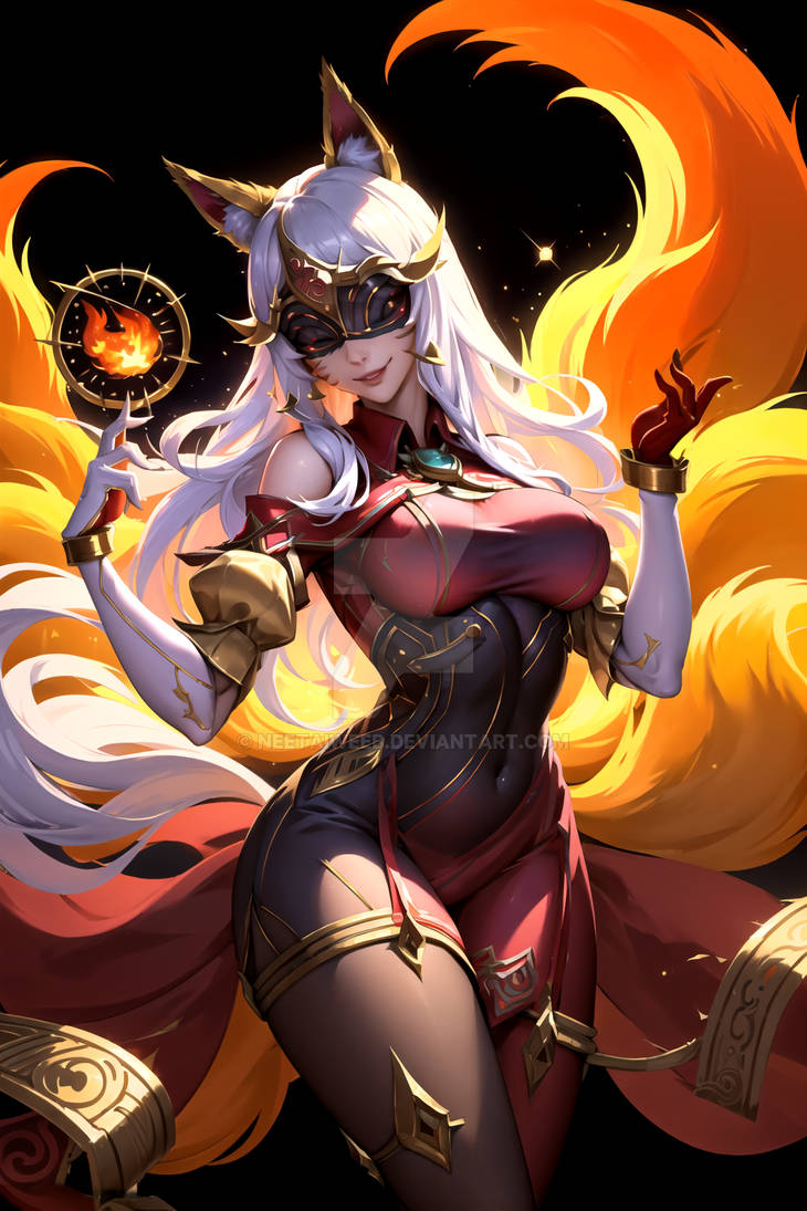 Arcana Ahri fanart by NEETaiWeeb on DeviantArt Arcana Ahri fanart by NEETaiWeeb on DeviantArt