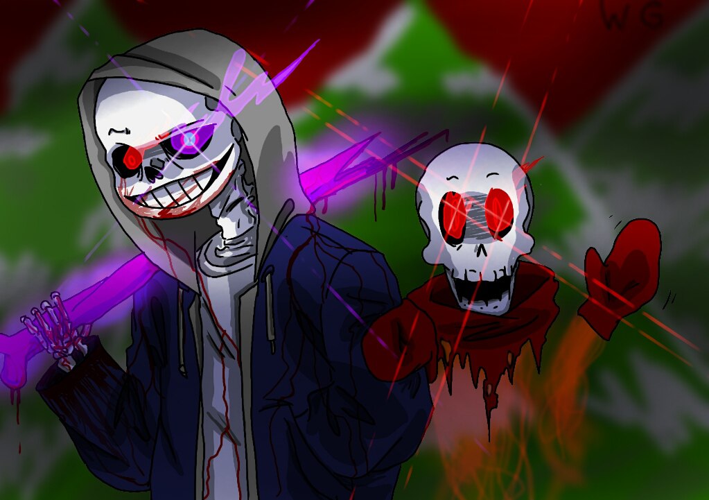 Dusttale Sans And Papyrus Undertale By Watergirlfeed On Deviantart