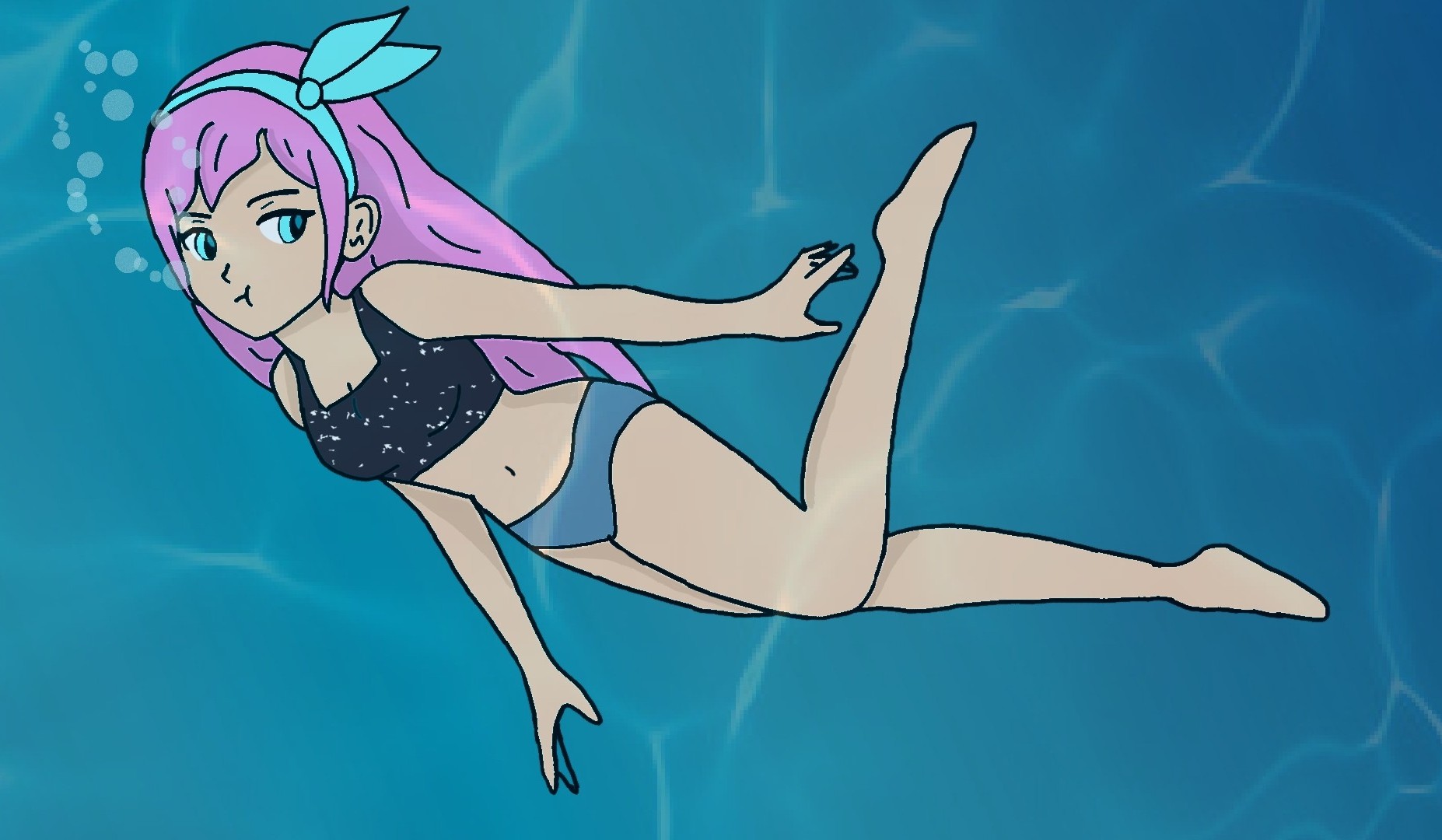 Aubrey from Omori swimming underwater by LusDelmare on DeviantArt Aubrey from Omori swimming underwater by LusDelmare on DeviantArt