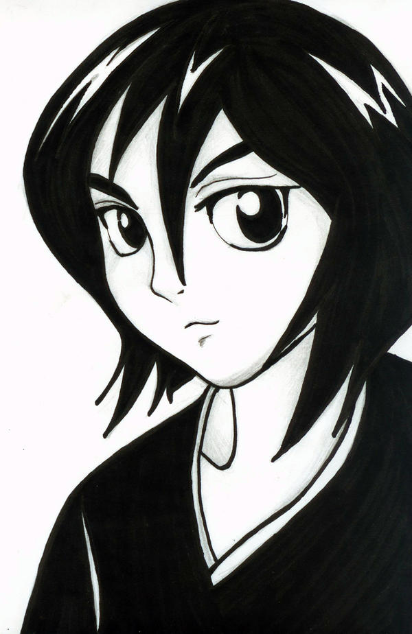Rukia -line art- by ashturil on DeviantArt