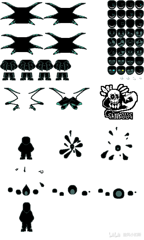 Nightmare Sans Sprite Sheet by viniArtsZERO on DeviantArt Nightmare Sans Sprite Sheet by viniArtsZERO on DeviantArt