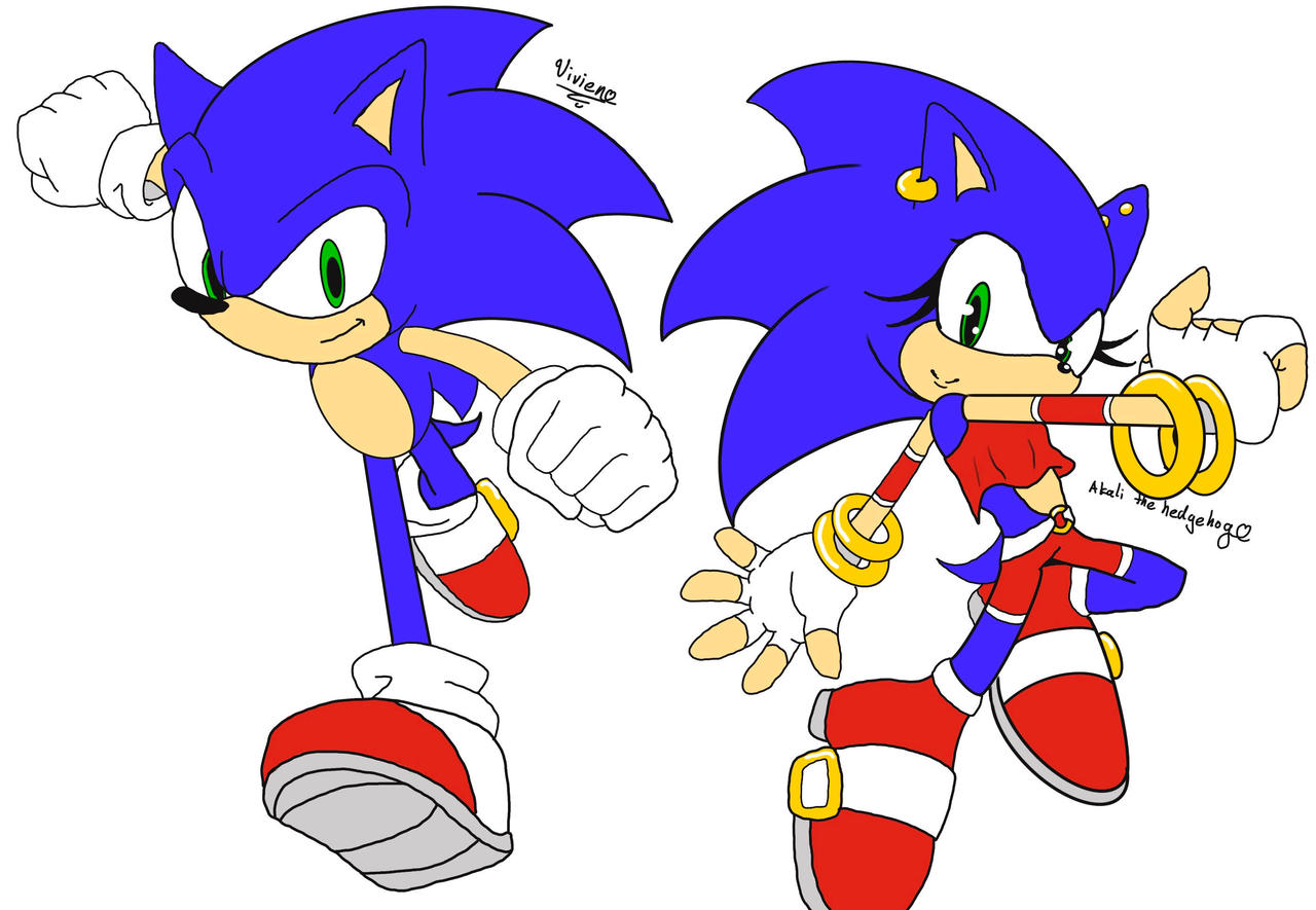 Sonic And Sonica By Akalithehedgehog On Deviantart