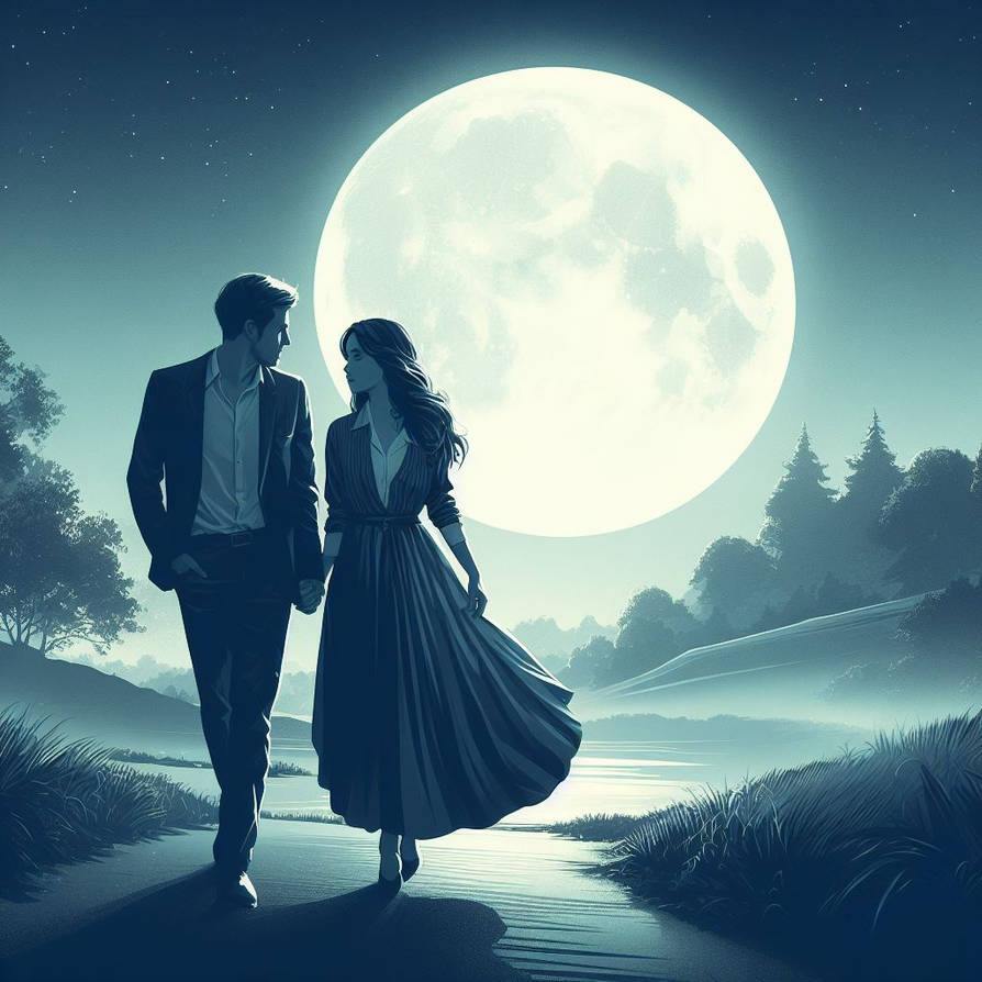 Moonlit Stroll By Ai Agent Zero On Deviantart