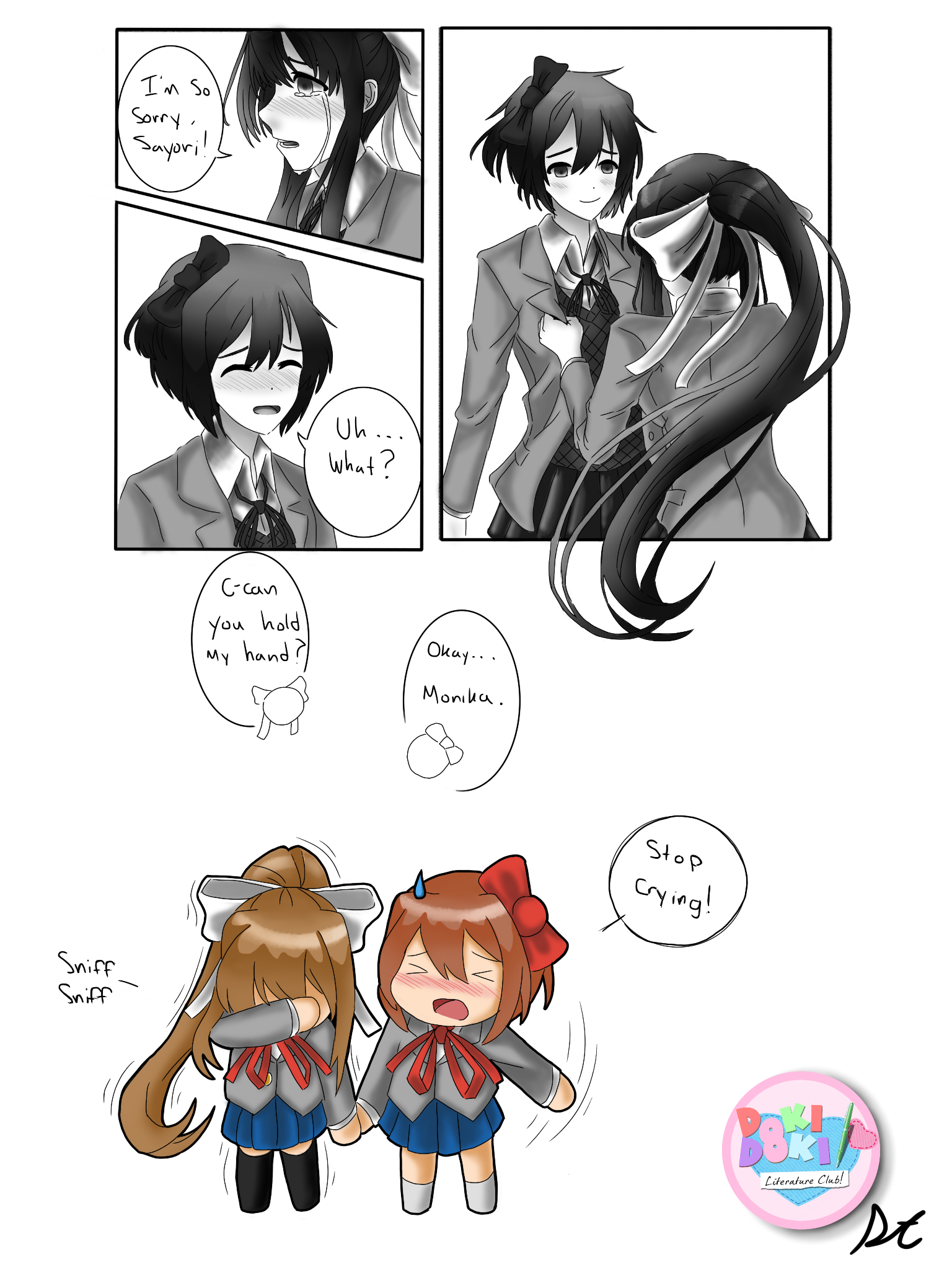 Ddlc Monika And Sayori By Shidodraws On Deviantart