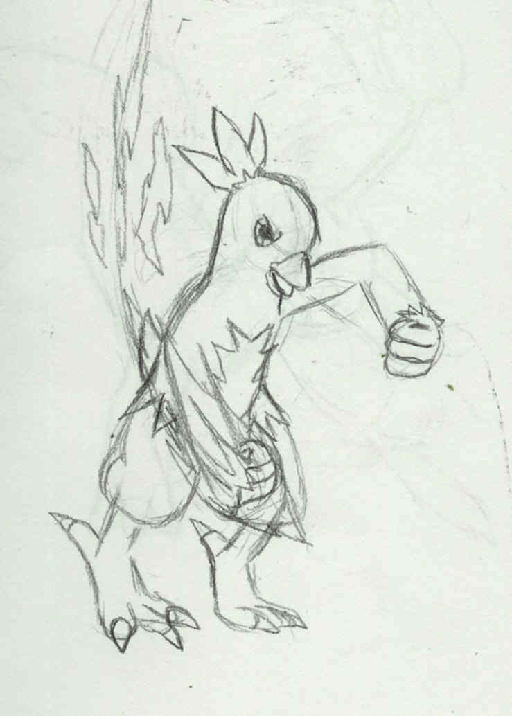 35 of 100: Combusken by HierroTatsu on DeviantArt