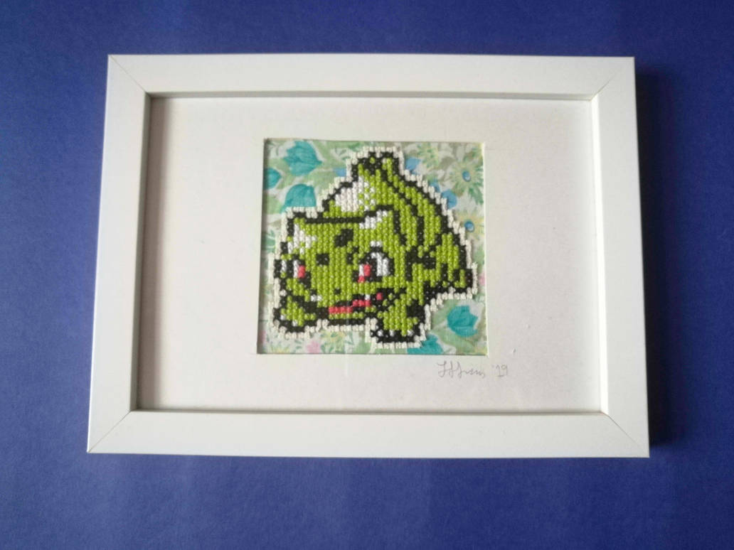 Bulbasaur Gold Sprite Cross Stitch By Skydragon Arts On Deviantart