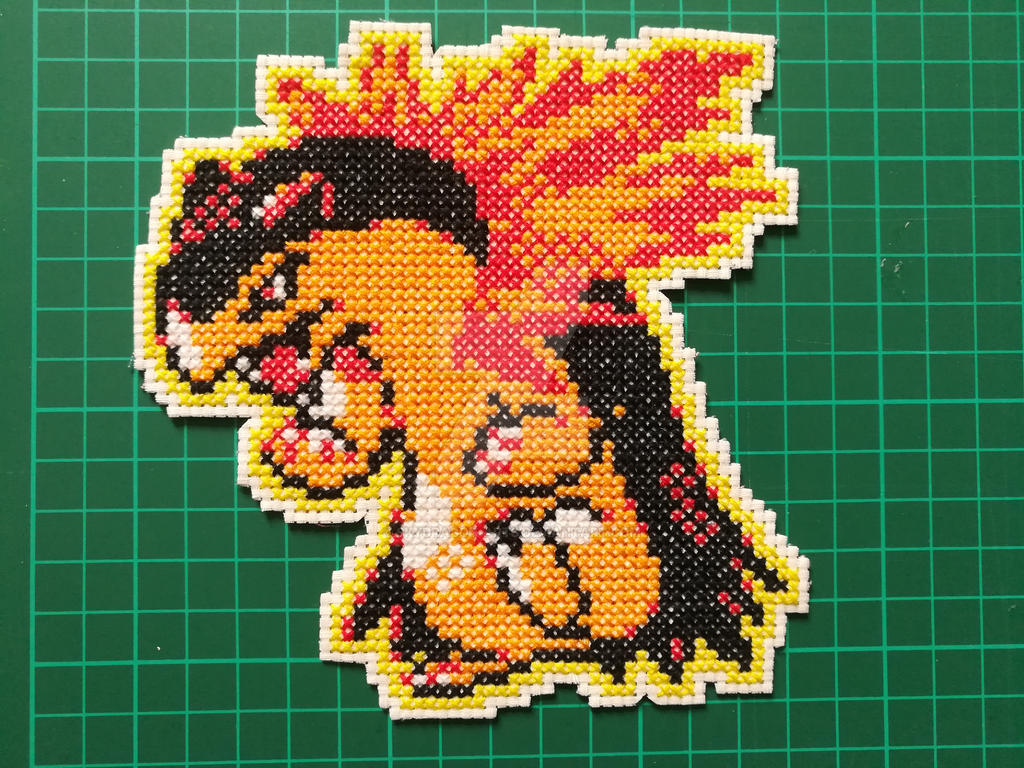Typhlosion Gold Sprite Cross Stitch Patch By Skydragon Arts On Deviantart