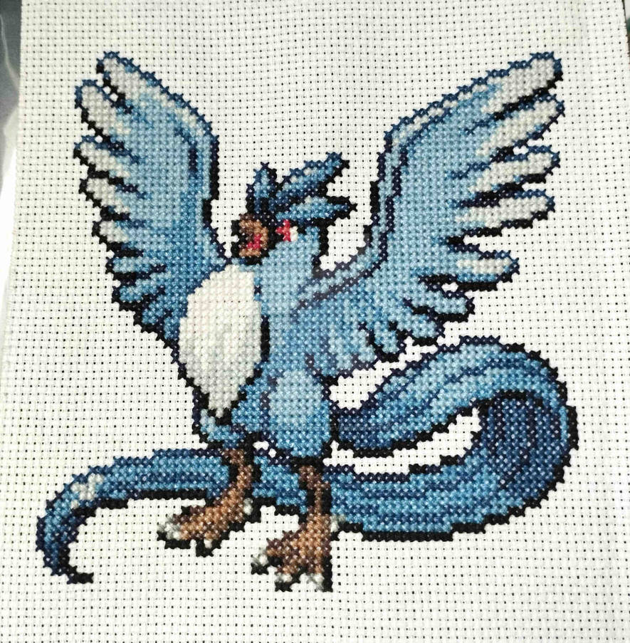 Articuno Dpp Sprite Cross Stitch Piece By Skydragon Arts On Deviantart