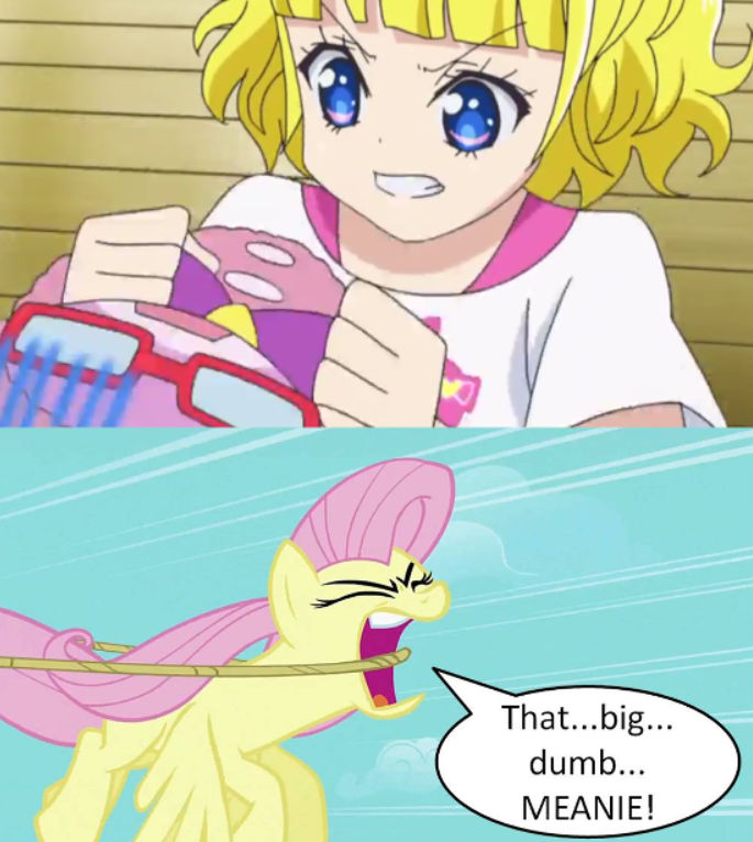 Fluttershy Calls Mirei A Meanie By Glitterfun On Deviantart