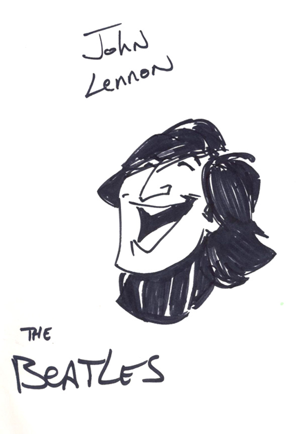 The BEATLES John Lennon doodle by rodbcon on DeviantArt