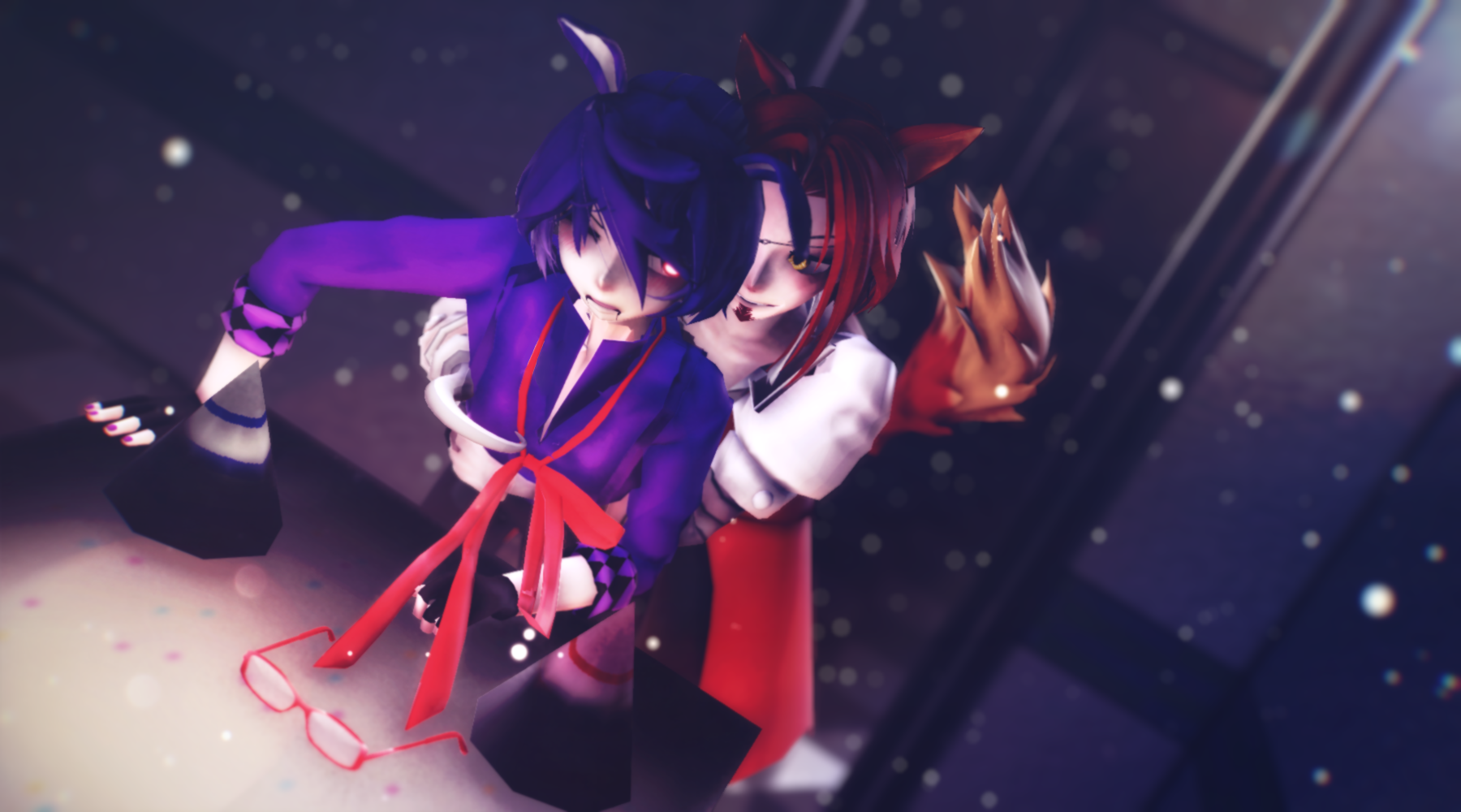 Mmd Fnaf Rq Bonnie X Foxy By Natsumy Paradise On Deviantart