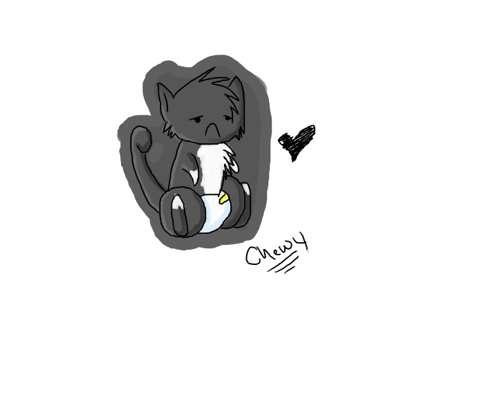 Chewy - The Sad Emo Kitty by pockatashie on DeviantArt