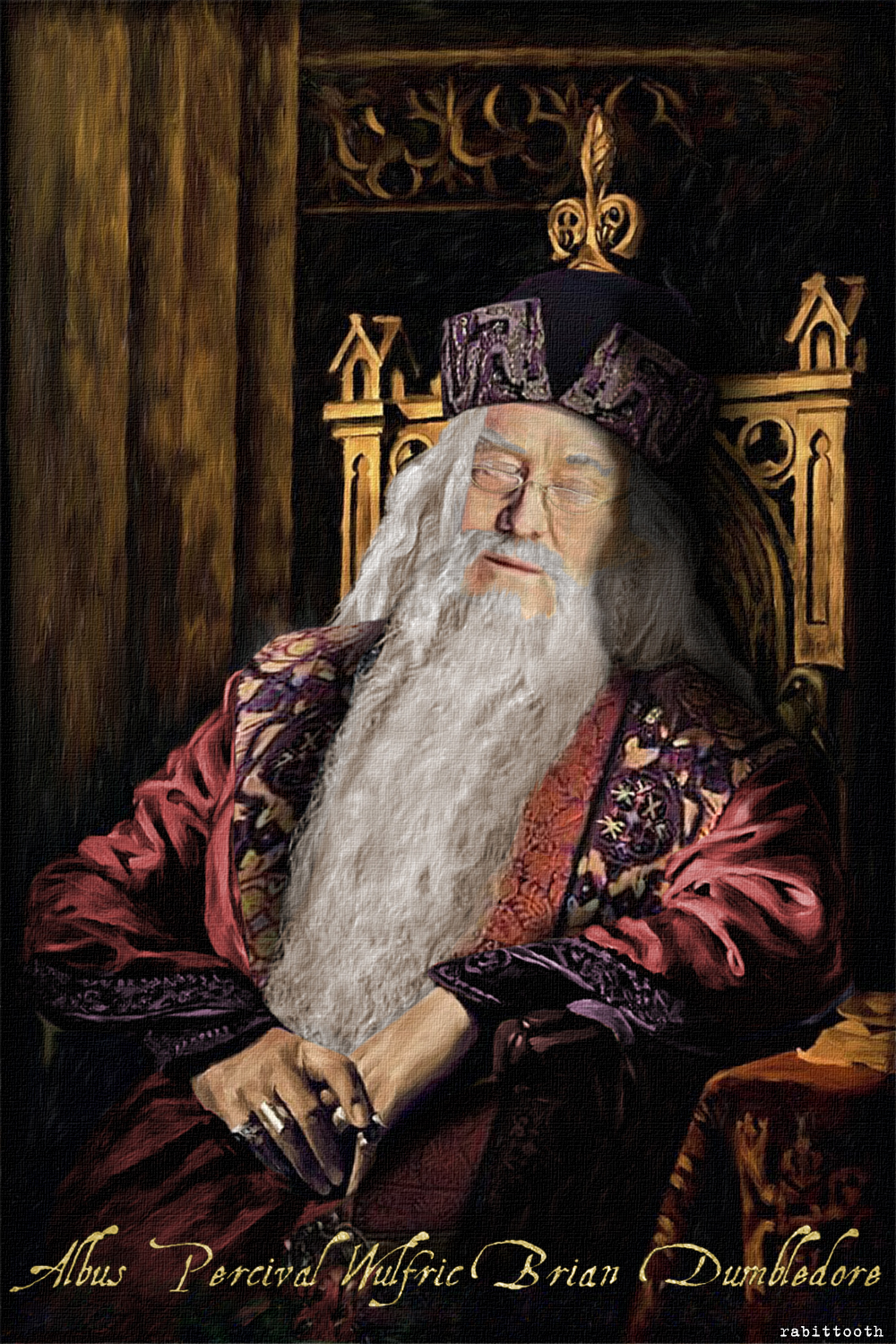 Harris Dumbledore Portrait by Rabittooth on DeviantArt Harris Dumbledore Portrait by Rabittooth on DeviantArt