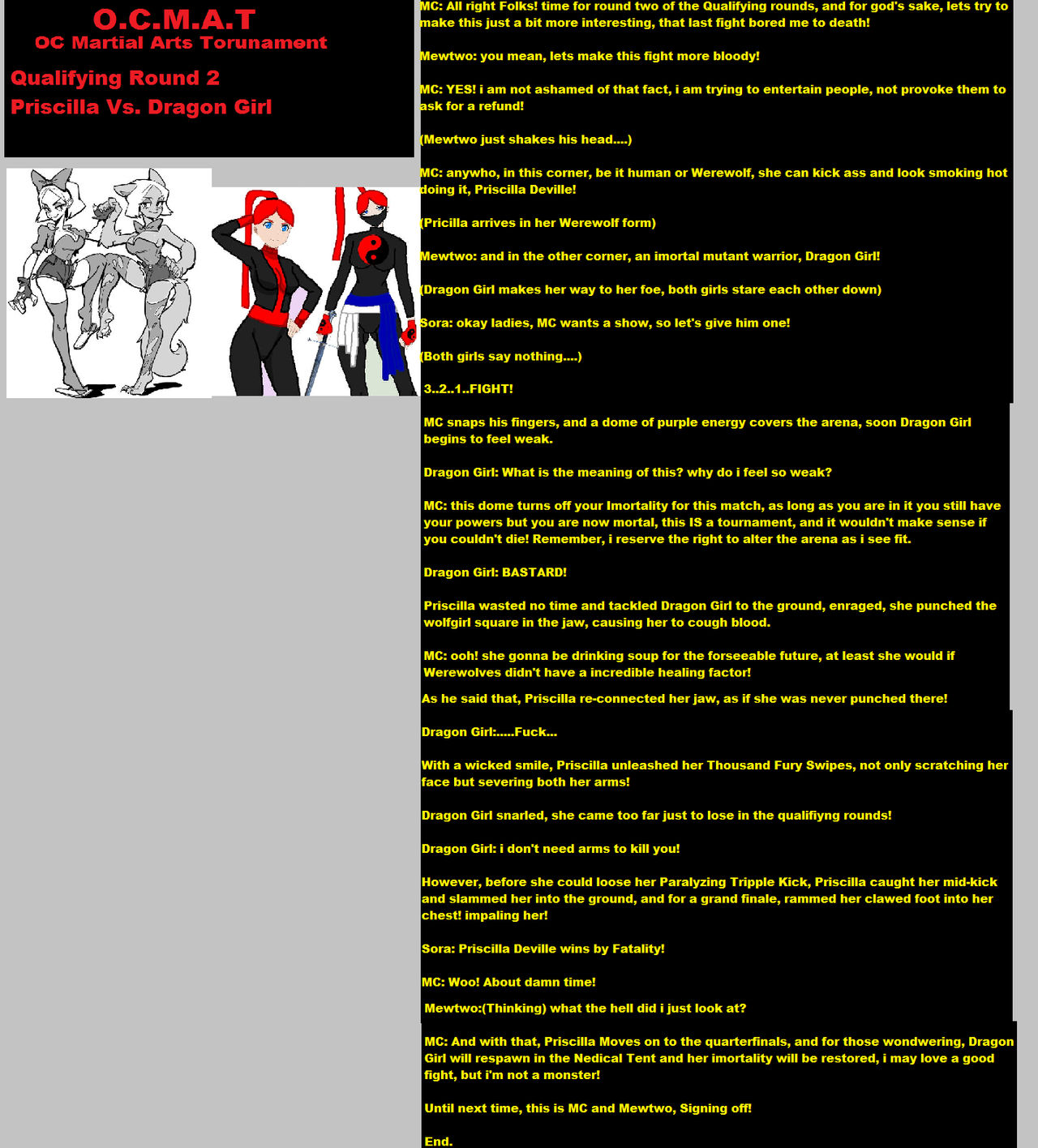 OCMAT- Qualifying Round 2 by MC-Laboratories on DeviantArt OCMAT- Qualifying Round 2 by MC-Laboratories on DeviantArt