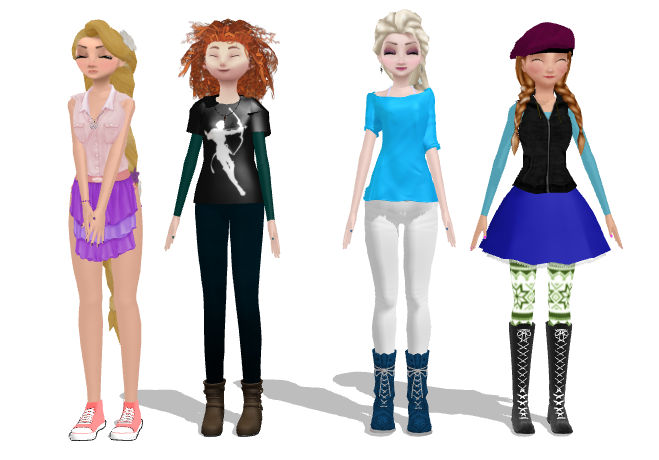 Disney Princesses Mmd Dl In Description By Gaintwolf On Deviantart