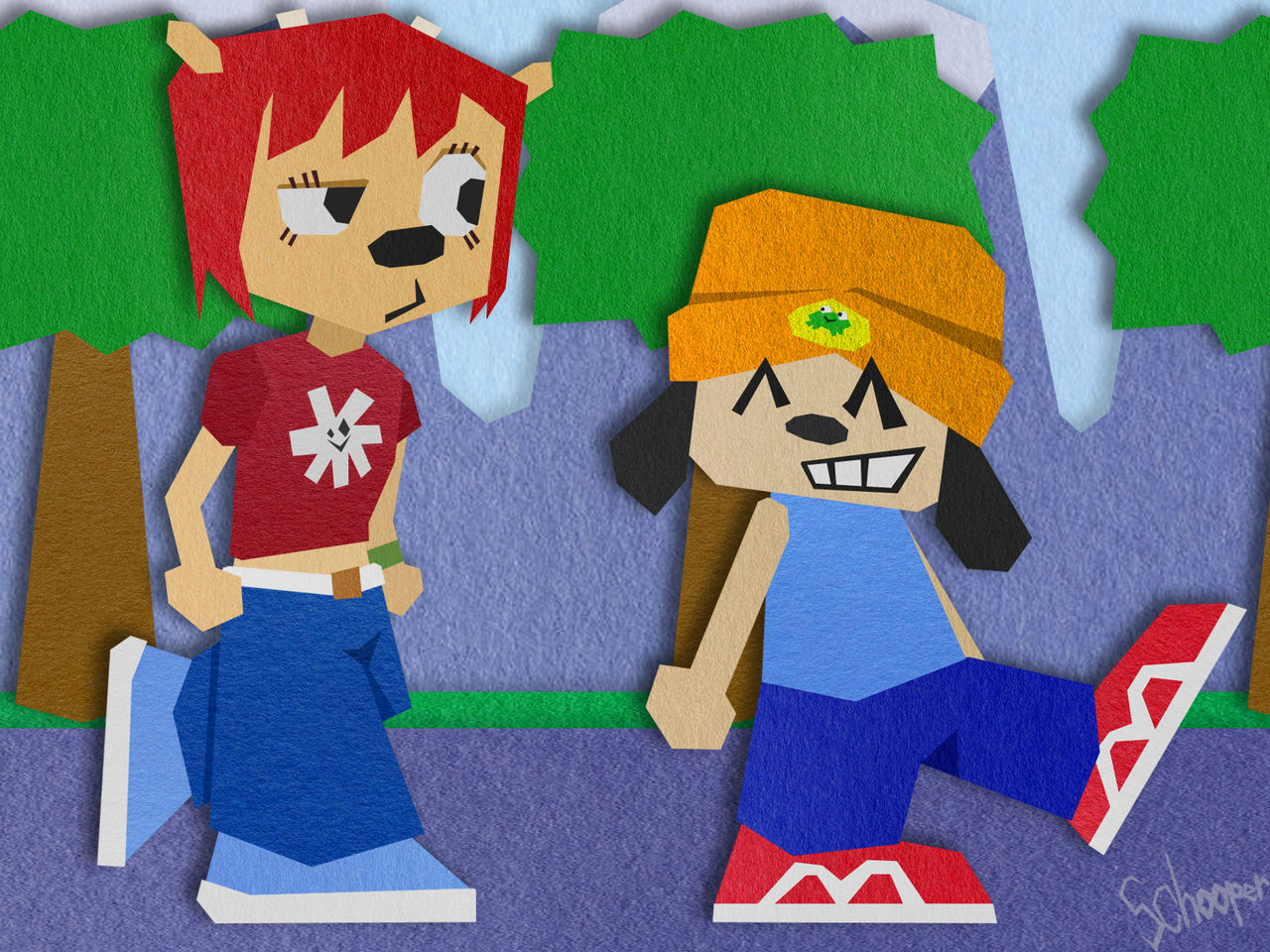Parappa And Lammy By Schooper On Deviantart