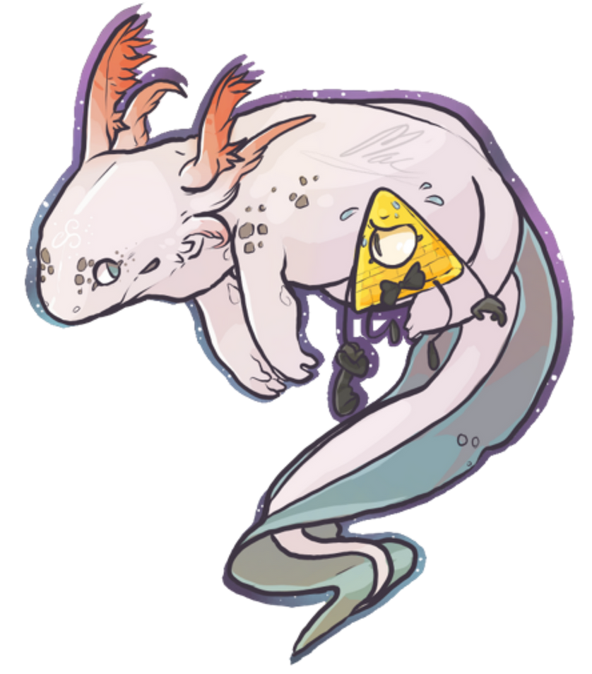 Bill Cipher And The Axolotl By Mm3lody On Deviantart