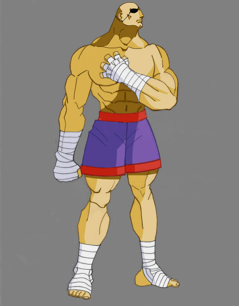 Sagat Cartoon Style Test by GustavoRacho on DeviantArt