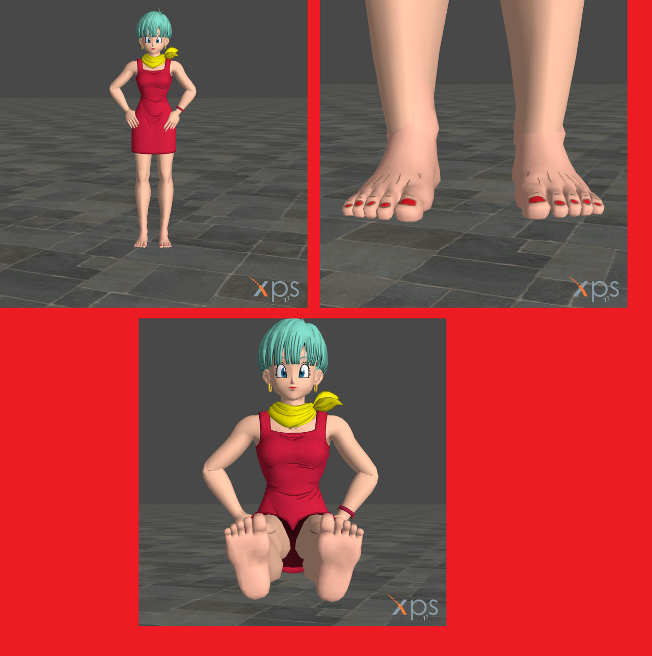 Buu Saga Bulmas Feet By 3dfootfan On Deviantart
