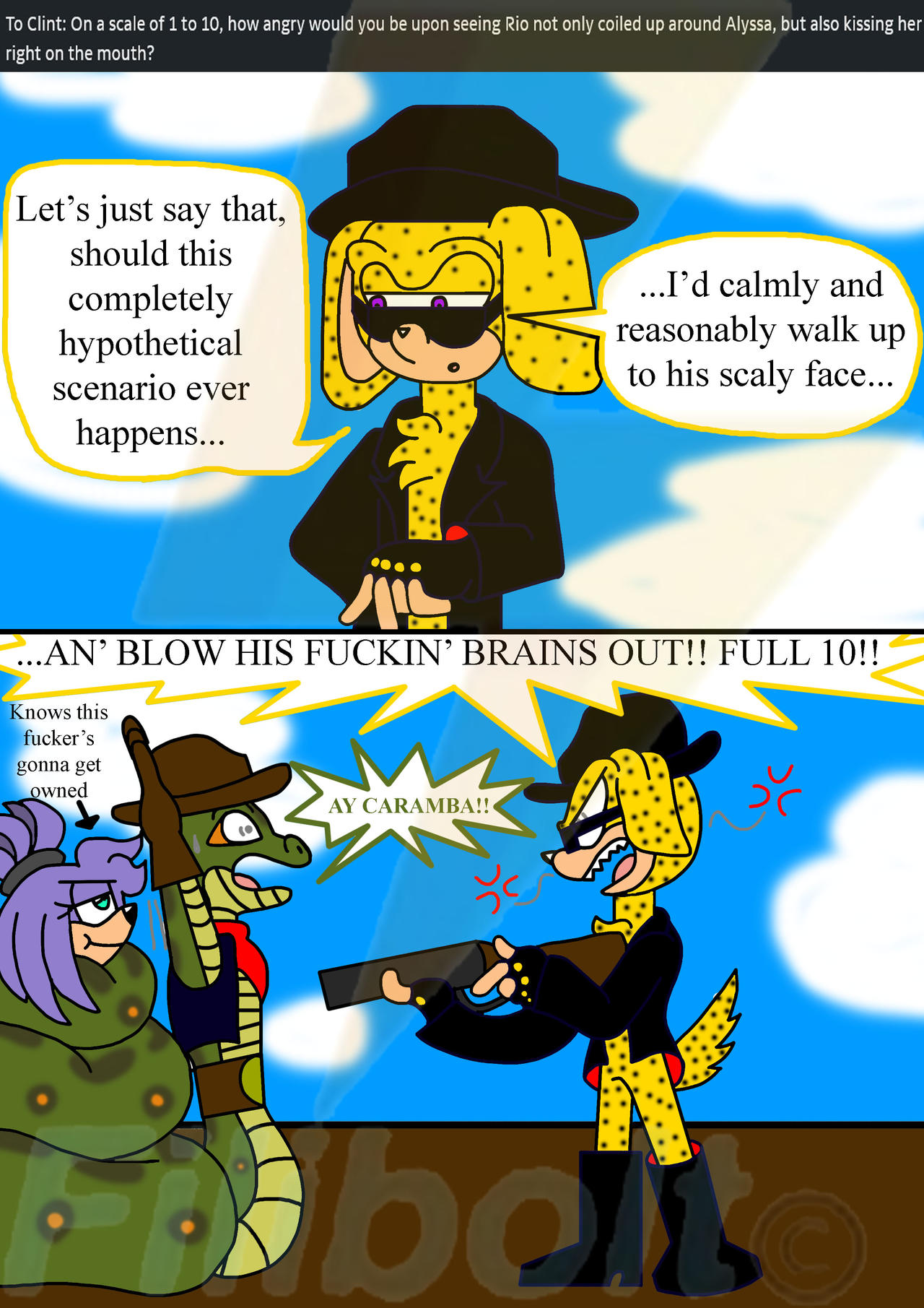 Ask Clint 5 (ft Alyssa and Rio) by filibolt on DeviantArt Ask Clint 5 (ft Alyssa and Rio) by filibolt on DeviantArt