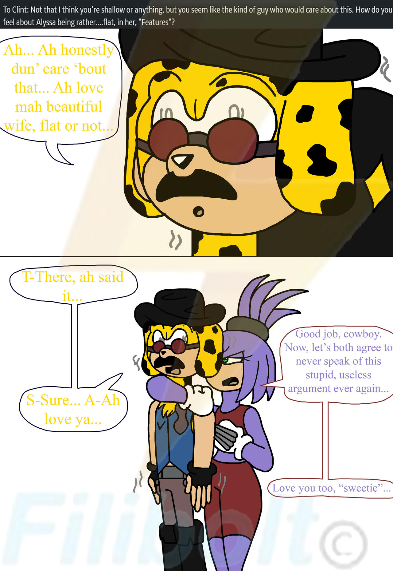 Ask Clint 13 (ft Alyssa) by filibolt on DeviantArt Ask Clint 13 (ft Alyssa) by filibolt on DeviantArt