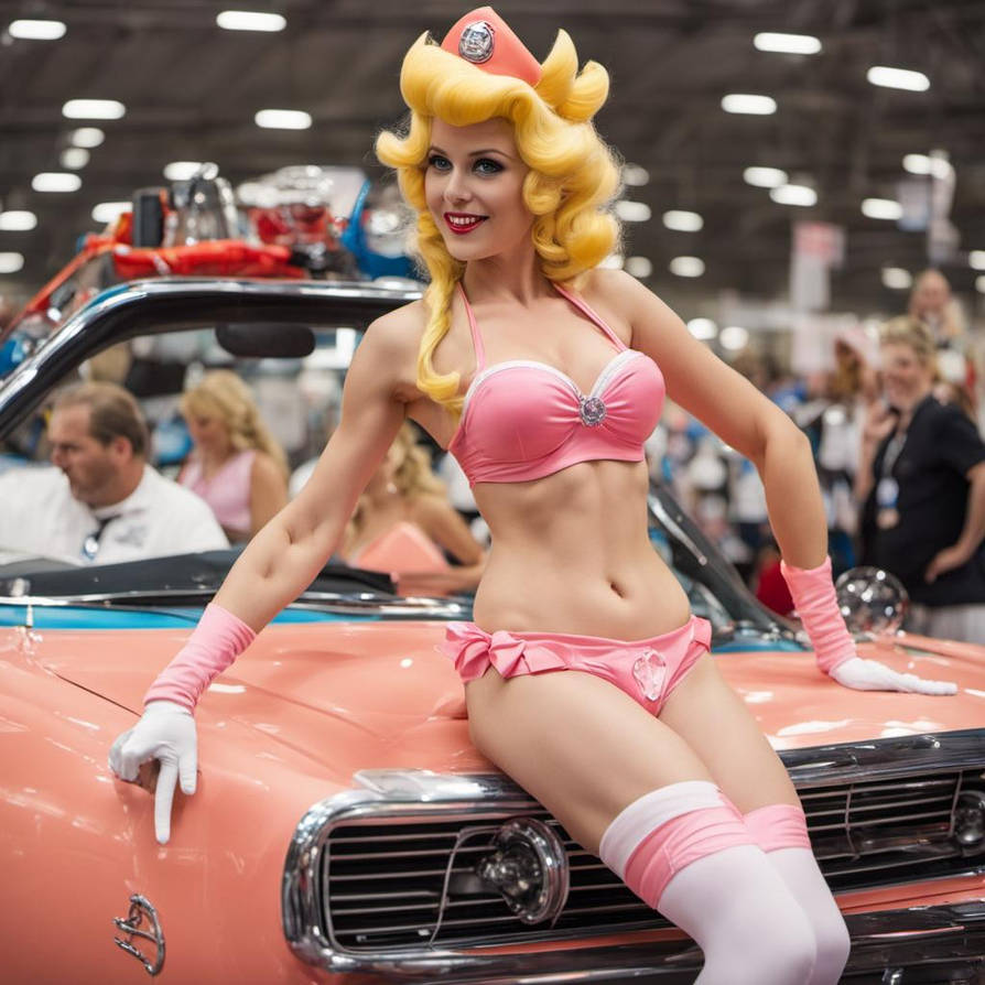 Princess Peach Car Show Girl By Yellowwidget On Deviantart